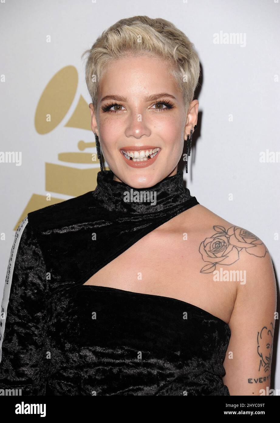 Halsey attends the 2017 Pre-GRAMMY Gala and Salute To Industry Icons ...
