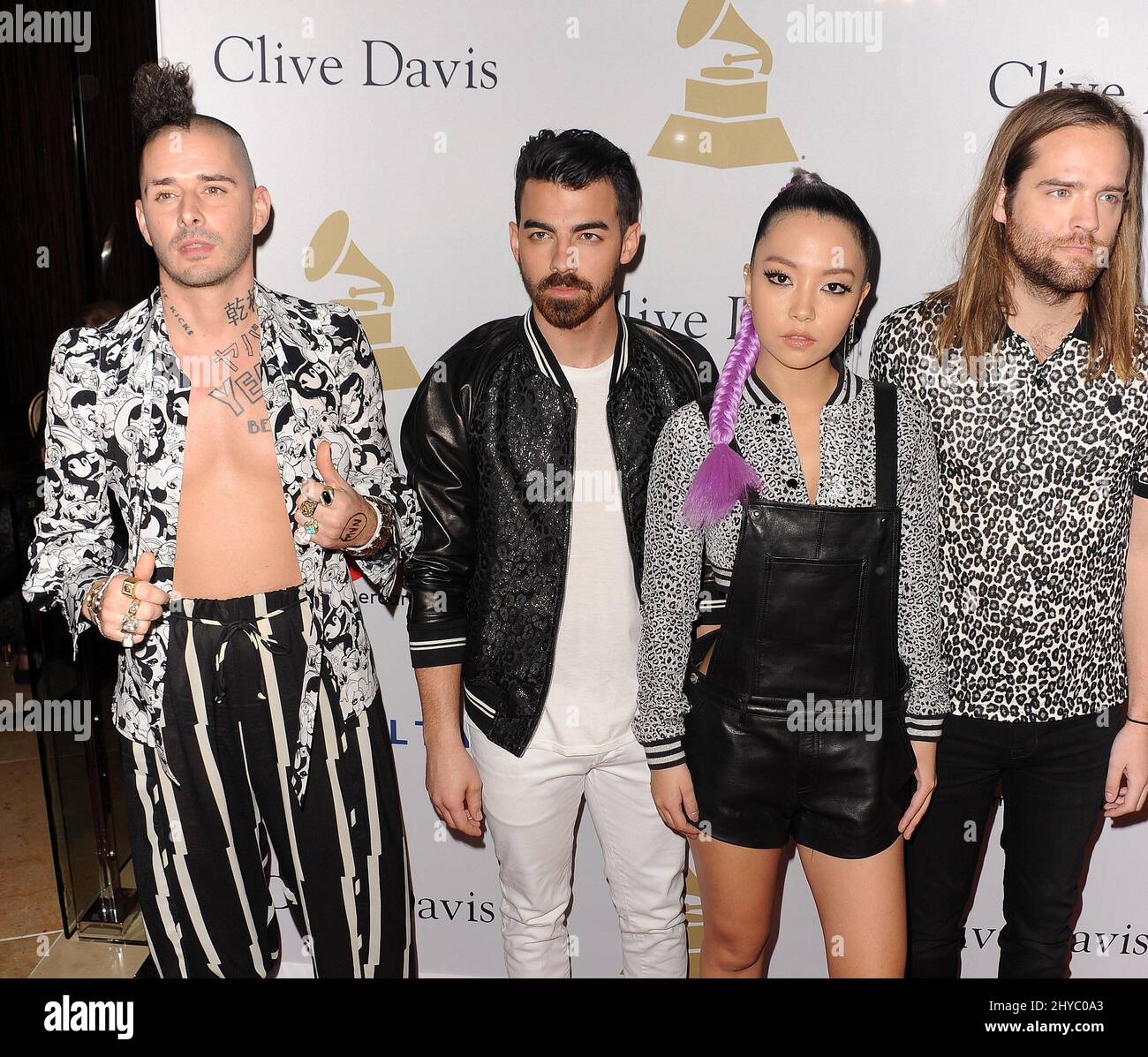 Joe Jonas, Cole Whittle attends the 2017 Pre-GRAMMY Gala and Salute To ...