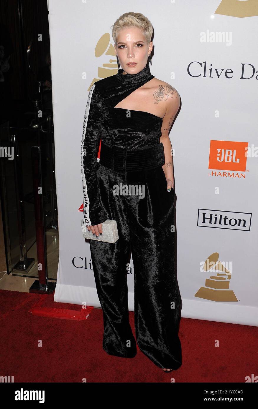 Halsey attends the 2017 Pre-GRAMMY Gala and Salute To Industry Icons ...