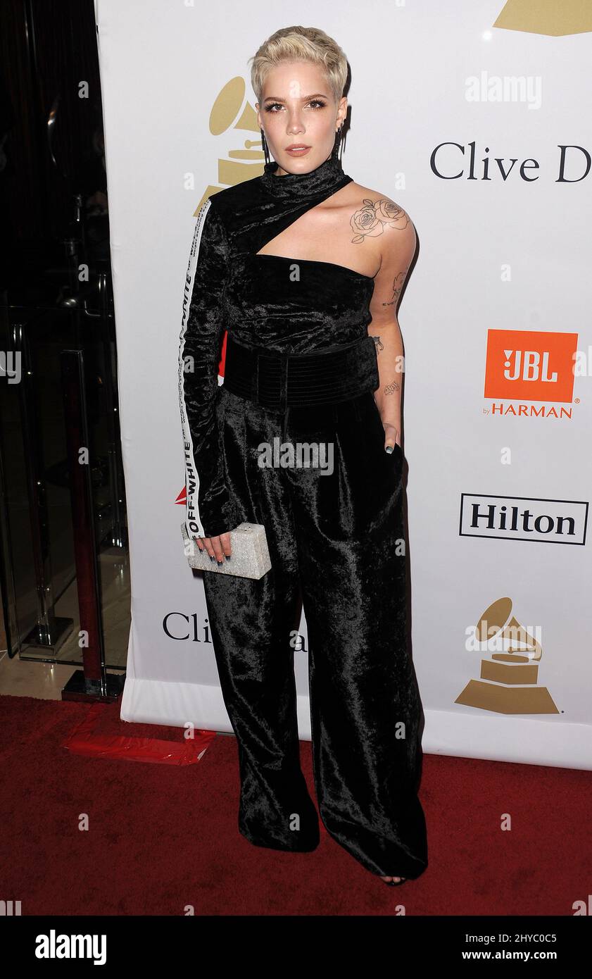 Halsey attends the 2017 Pre-GRAMMY Gala and Salute To Industry Icons ...