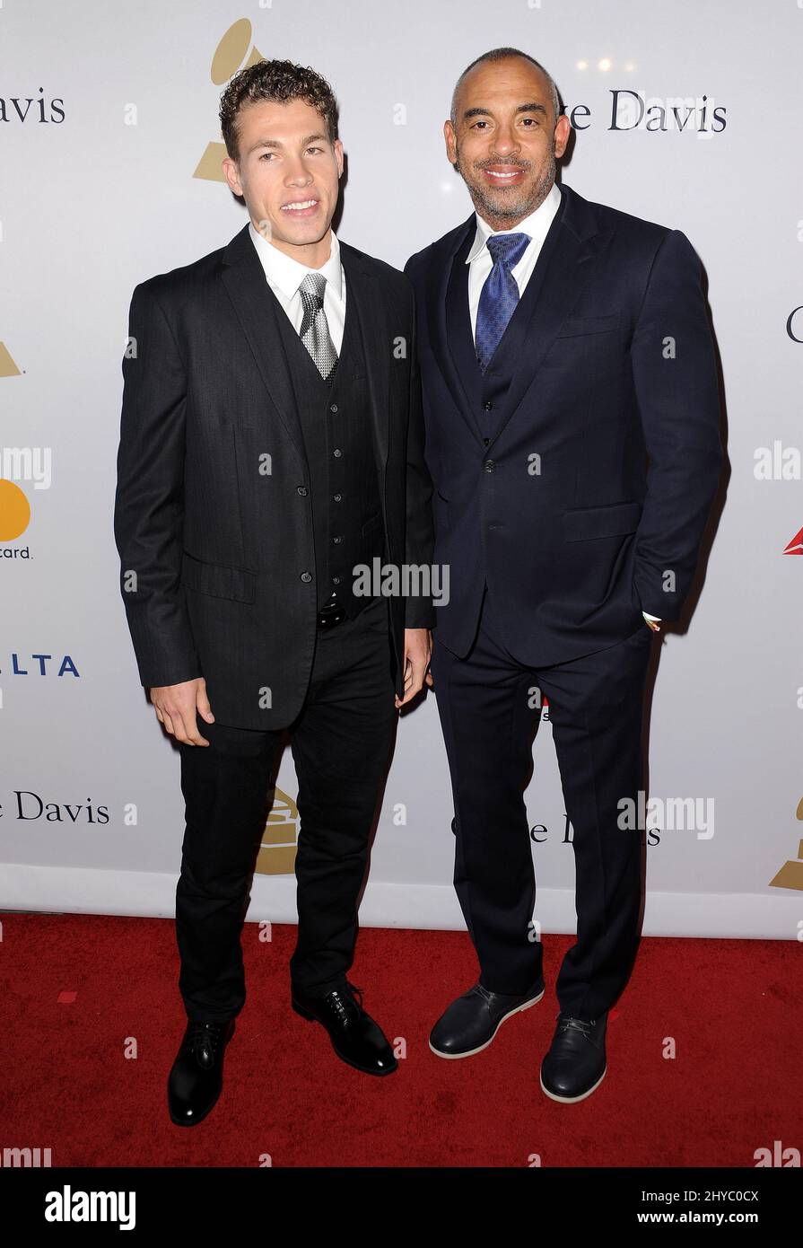 Harvey Mason Jr., Trey Mason attends the 2017 Pre-GRAMMY Gala and ...
