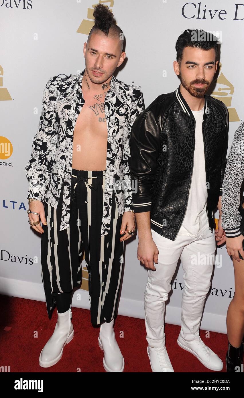 Joe Jonas, Cole Whittle attends the 2017 Pre-GRAMMY Gala and Salute To ...