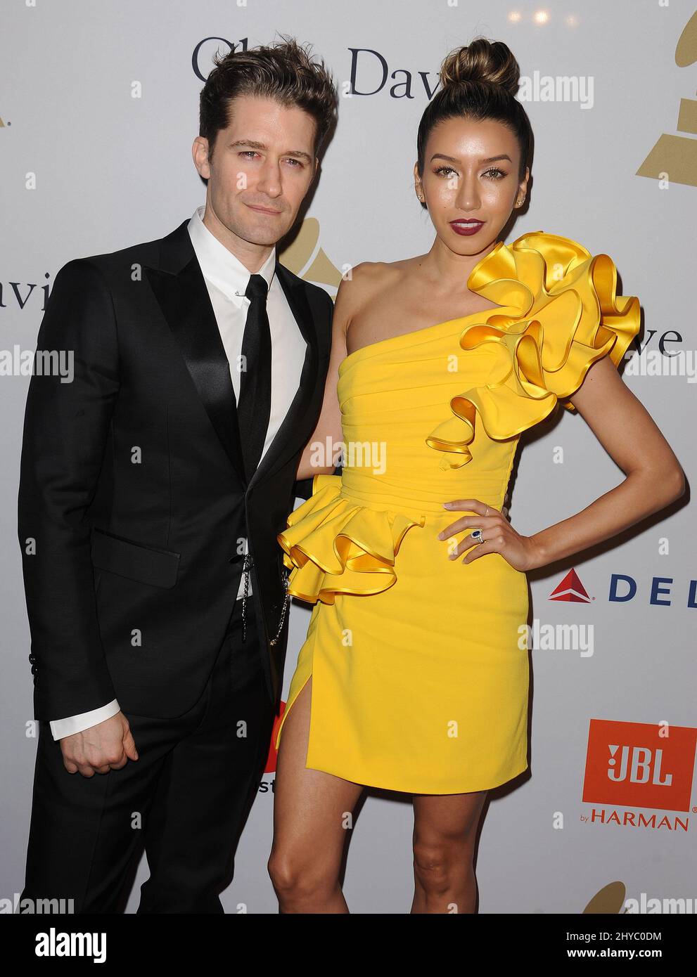 Matthew Morrison, Renee Puente attends the 2017 Pre-GRAMMY Gala and Salute To Industry Icons ...
