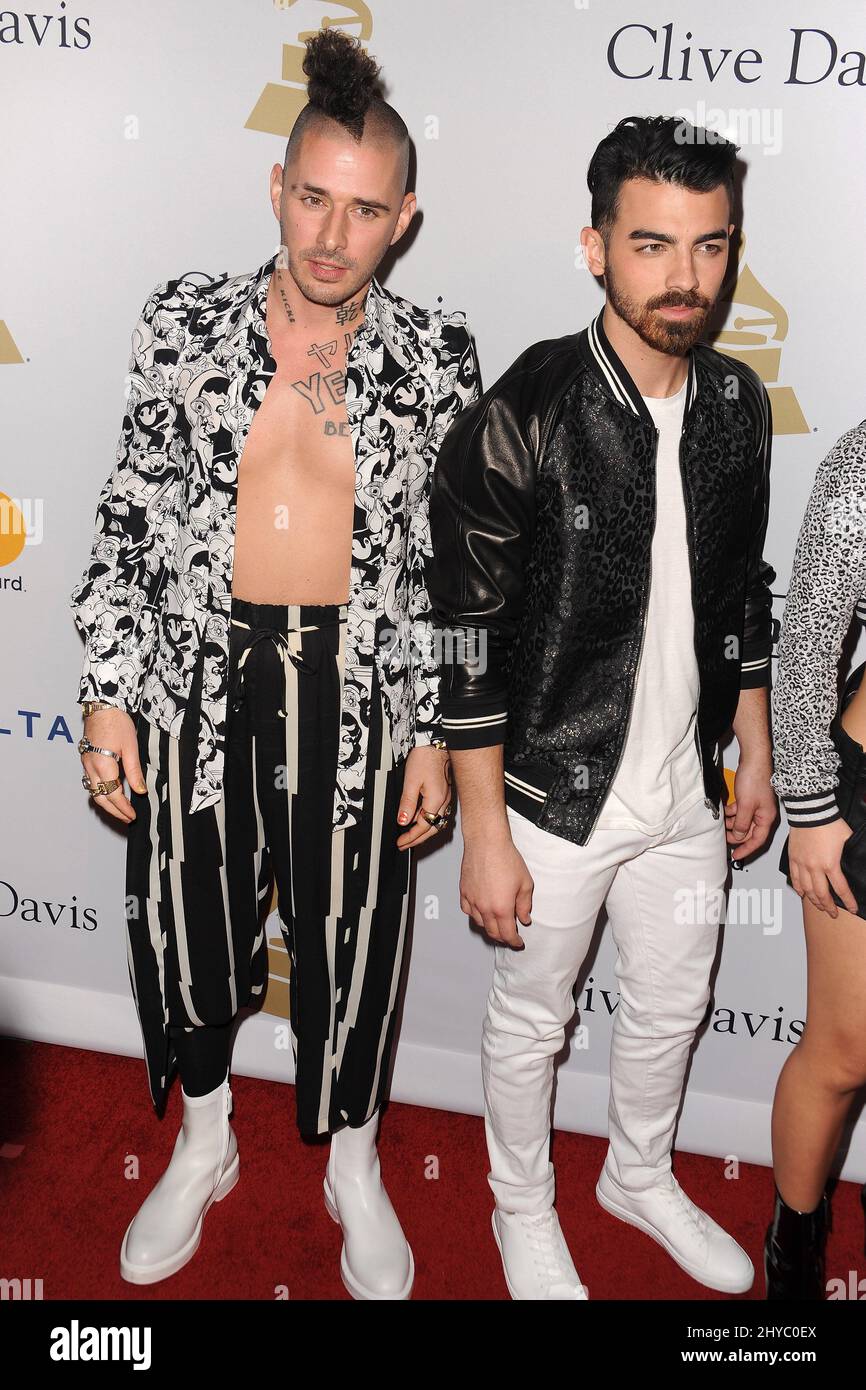 Joe Jonas, Cole Whittle attends the 2017 Pre-GRAMMY Gala and Salute To ...