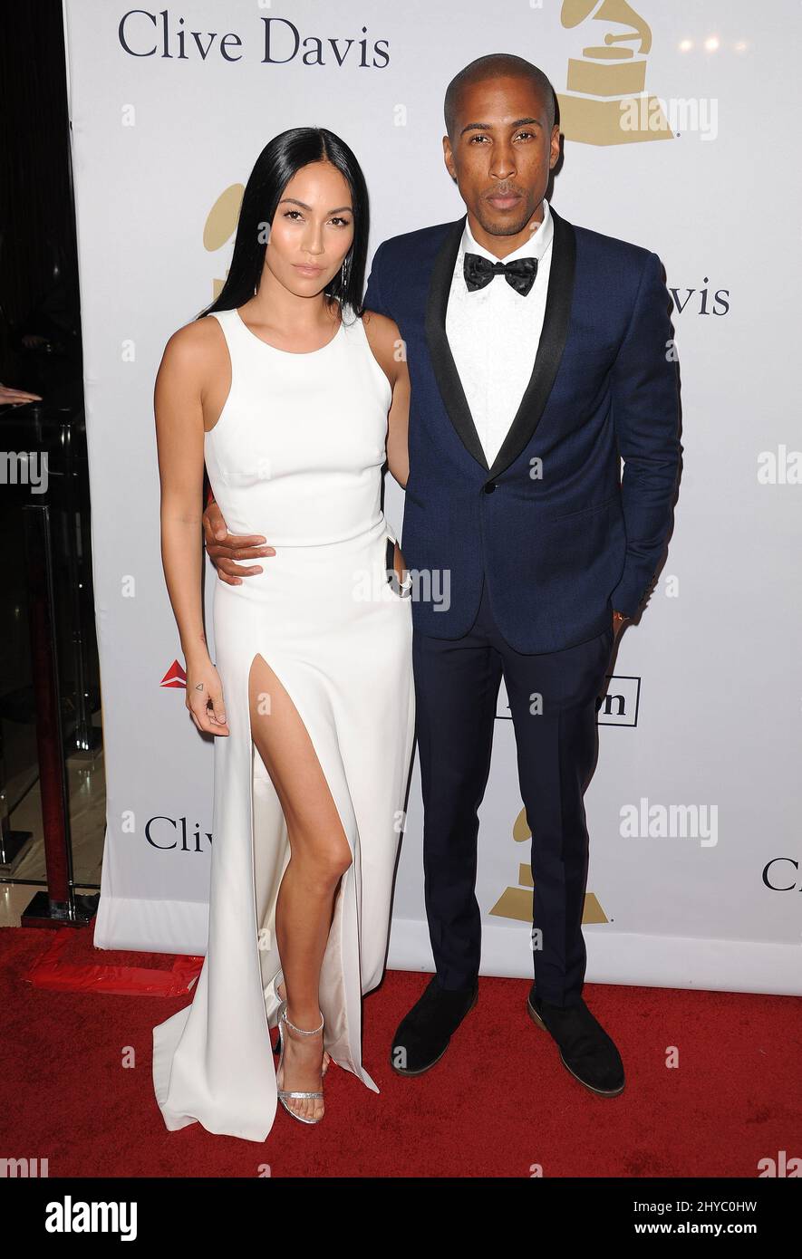 Larry Jackson, Steph Stevens attends the 2017 Pre-GRAMMY Gala and ...