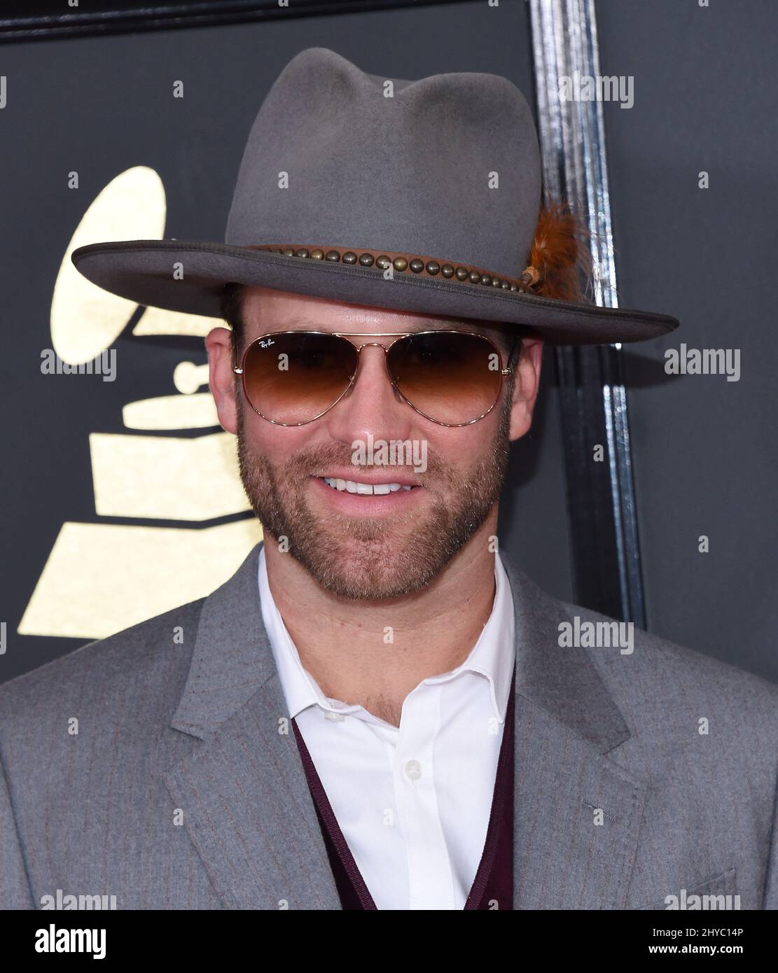 Drake White attending the 59th Annual Grammy Awards in Los Angeles ...