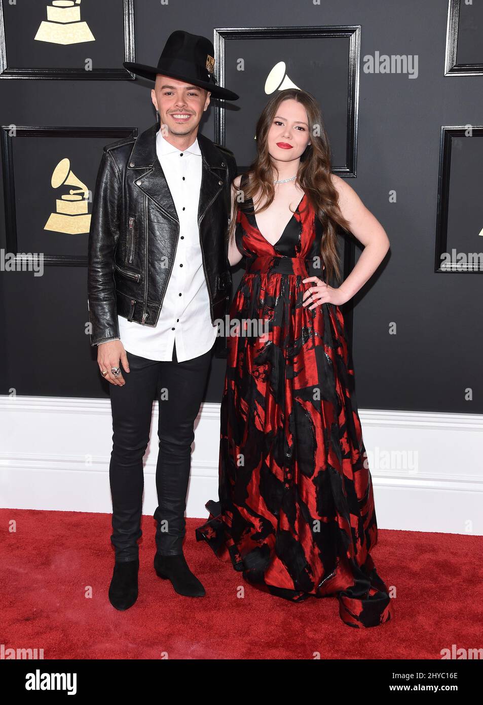 Jesse and Joy attending the 59th Annual Grammy Awards in Los Angeles ...