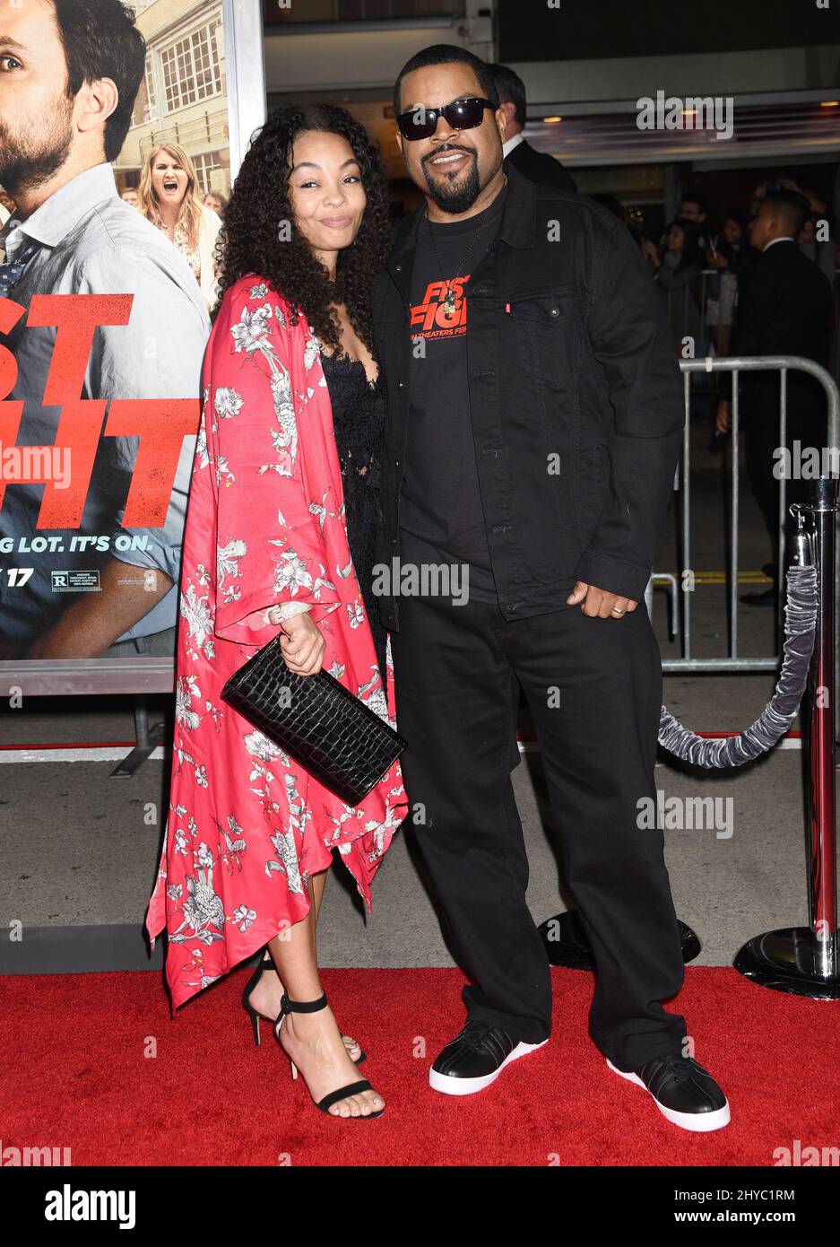 Ice Cube and Kimberly Woodruff attending the "Fist Fight" World ...