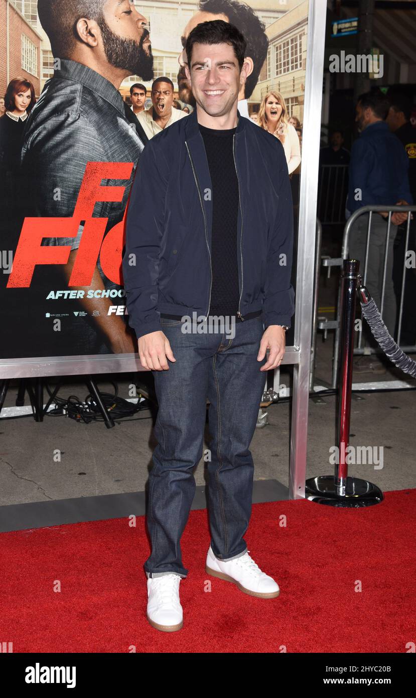 Max Greenfield attending the "Fist Fight" World Premiere held at the ...