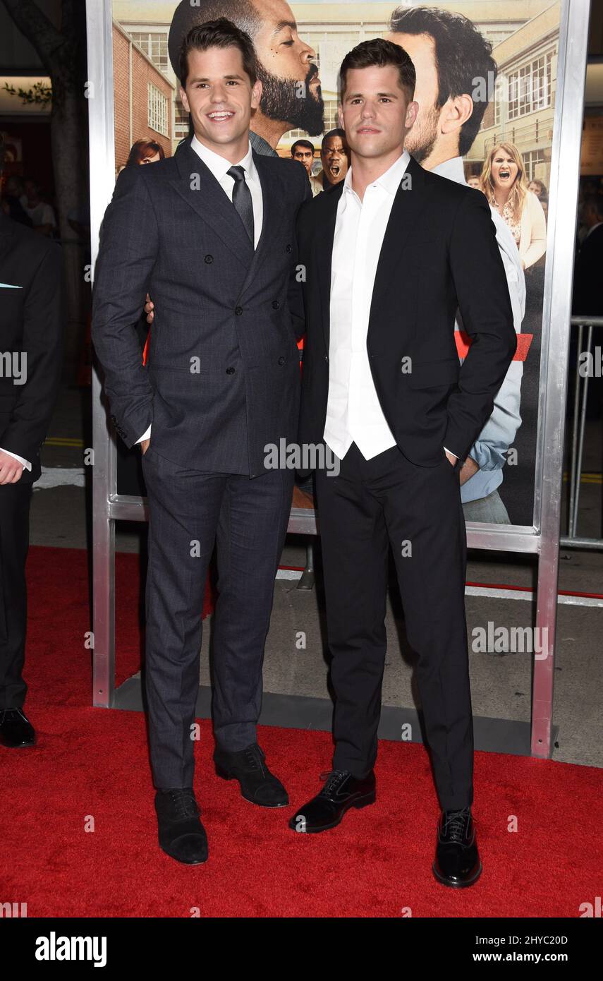 Max Carver and Charlie Carver attending the "Fist Fight" World Premiere ...