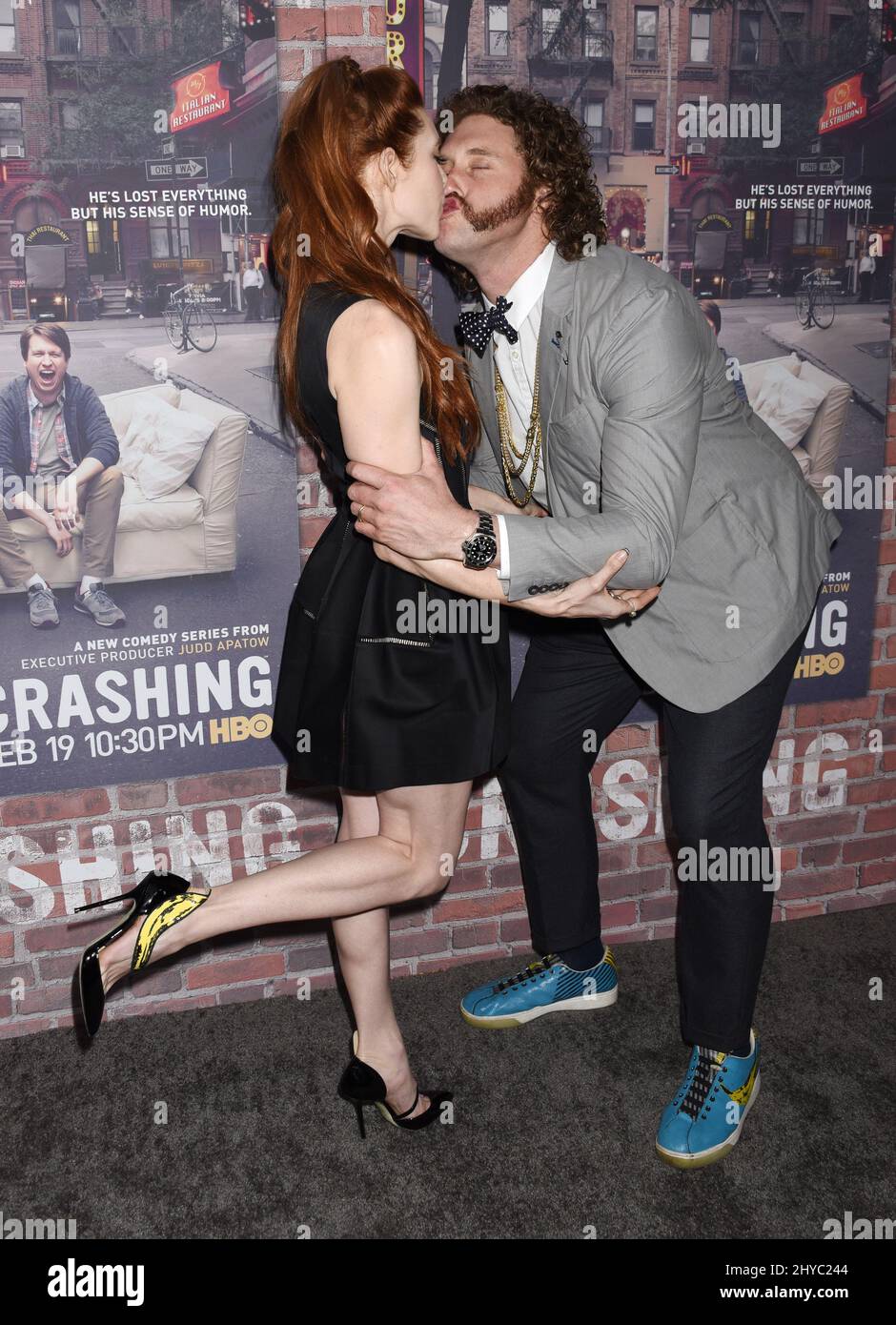 Kate Gorney Miller and T.J. Miller attends "Crashing" Los Angeles ...