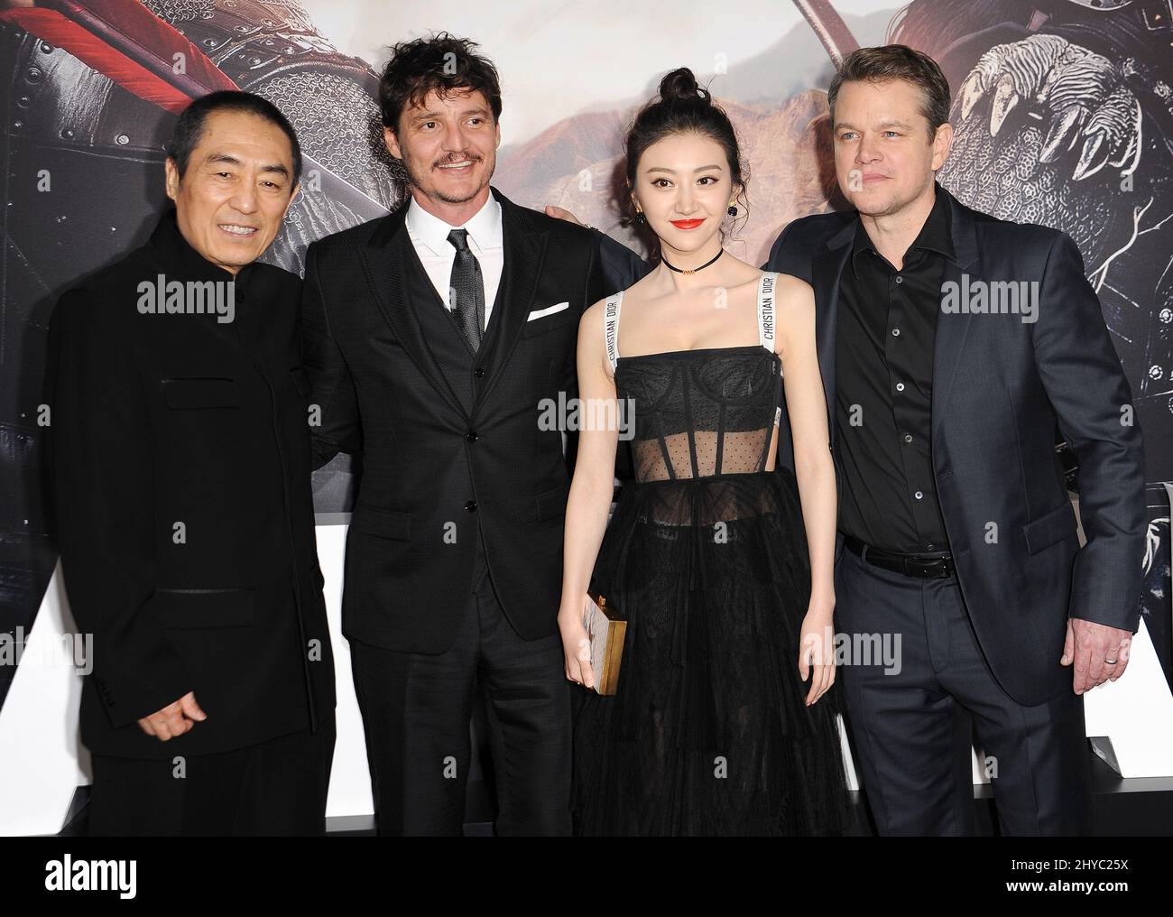 Pedro Pascal, Zhang Yimou, Jing Tian, Matt Damon attends The Great Wall ...