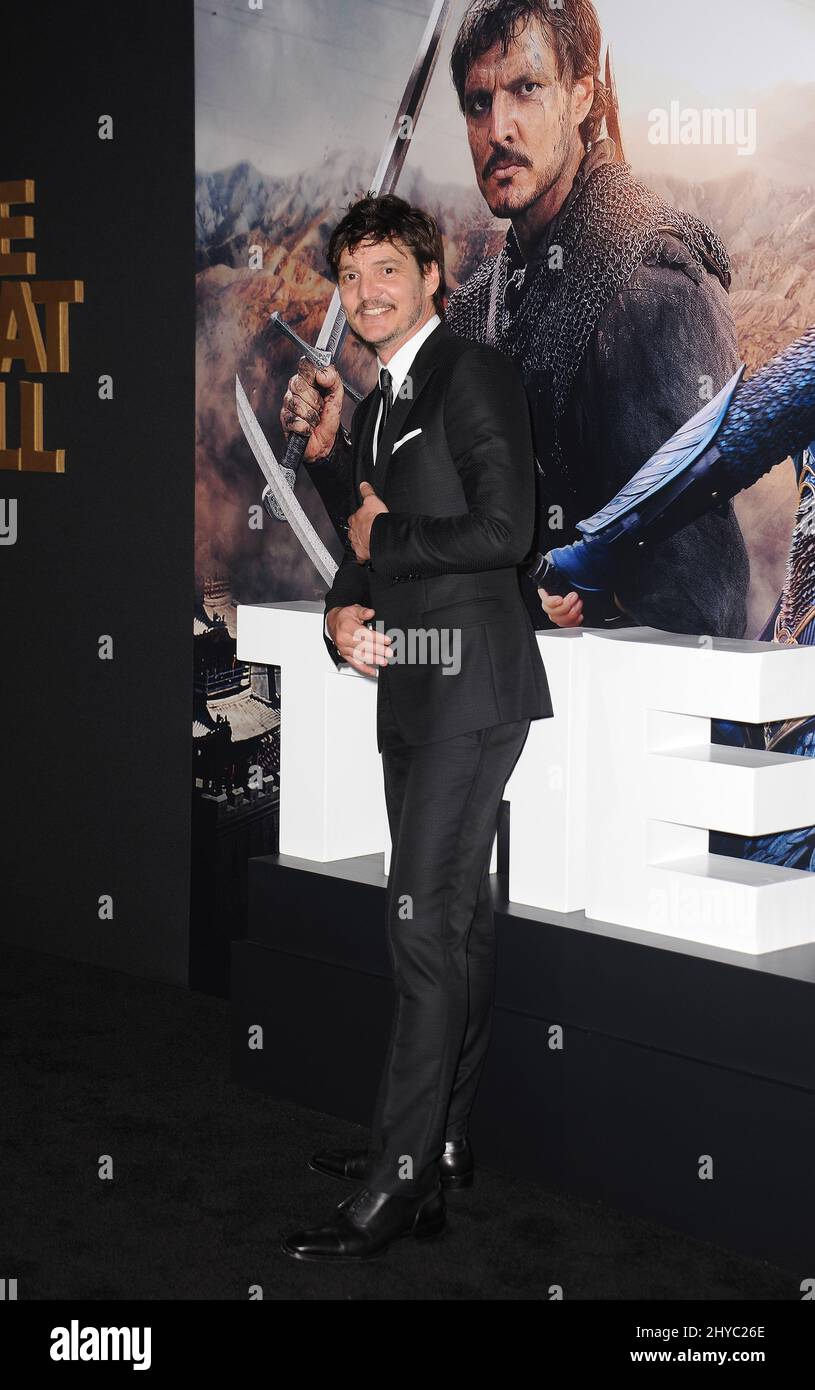 Pedro Pascal attends The Great Wall - Los Angeles Premiere held at TCL ...