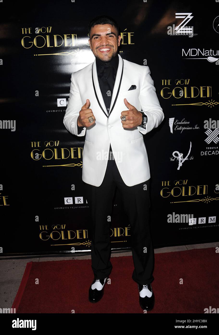 Victor Ortiz attending the 2017 Golden Soiree Pre-Oscar Party held at ...