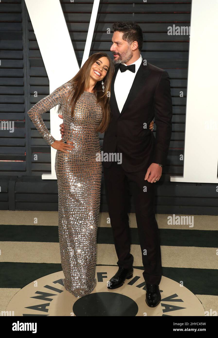 Sofia Vergara and Joe Manganiello at 2017 Vanity Fair Oscar Party ...