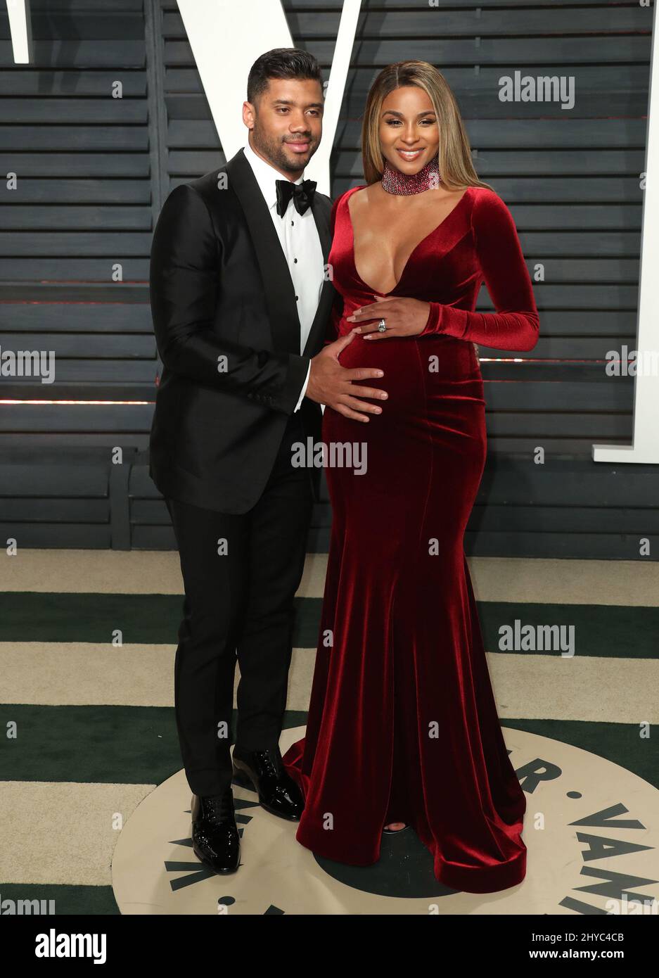 Russell Wilson, Ciara at 2017 Vanity Fair Oscar Party hosted by Graydon ...