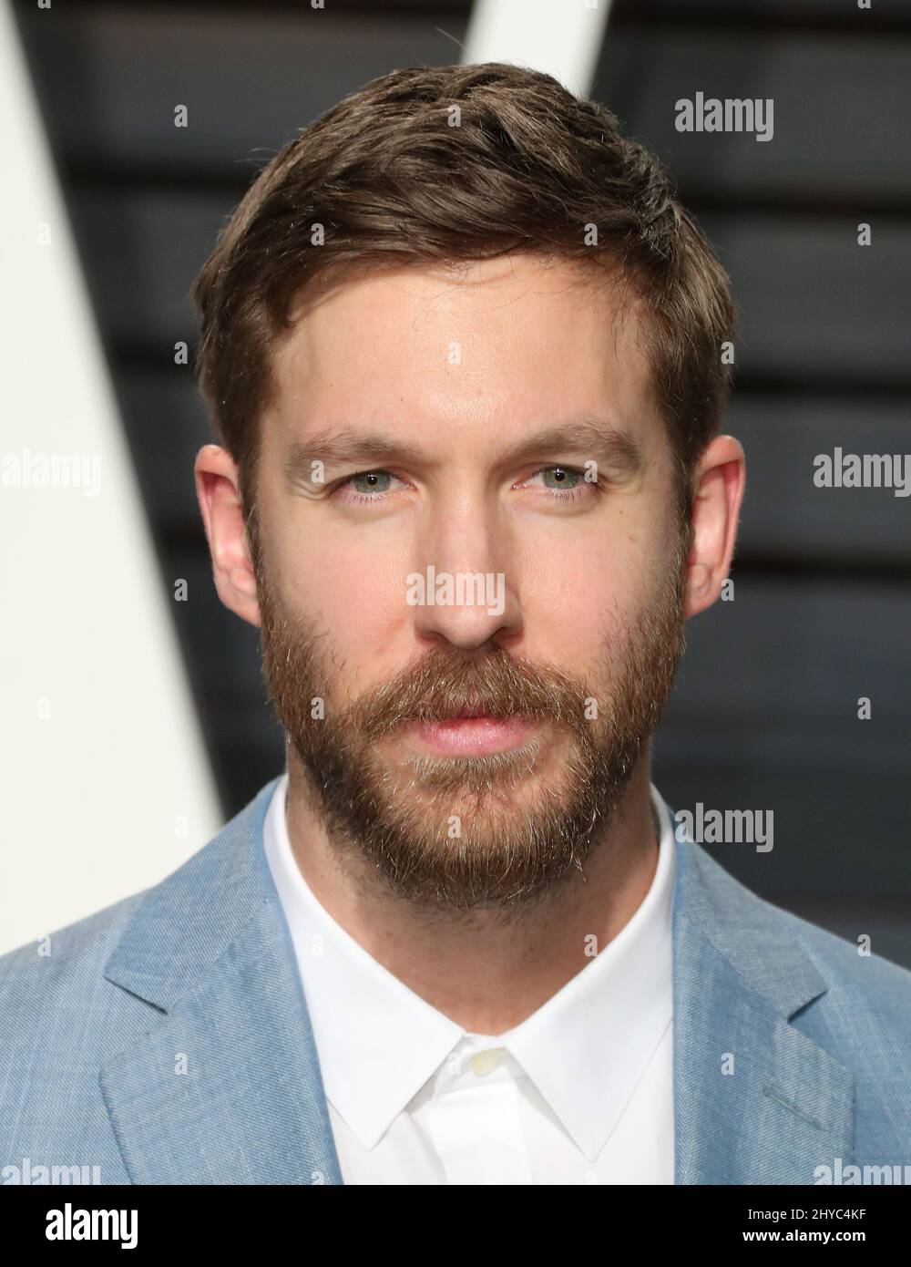 Calvin Harris arriving at the Vanity Fair Oscar Party in Beverly Hills ...