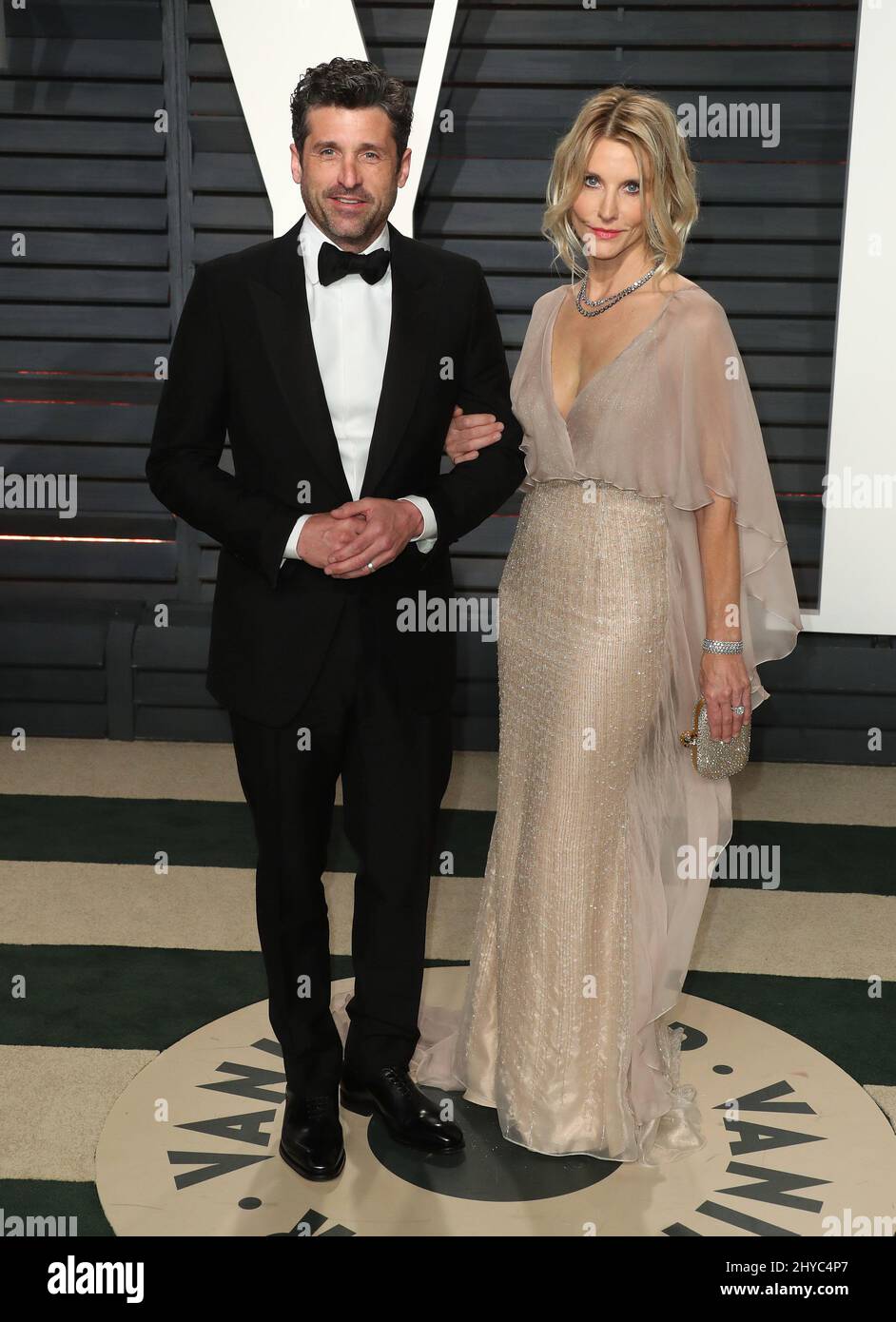 Patrick Dempsey, Jillian Fink arriving at the Vanity Fair Oscar Party ...