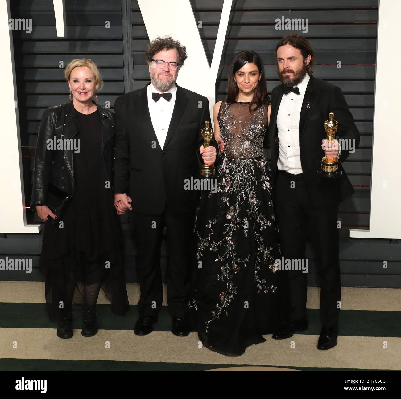 Kenneth Lonergan, Floriana Lima and Casey Affleck arriving at the ...