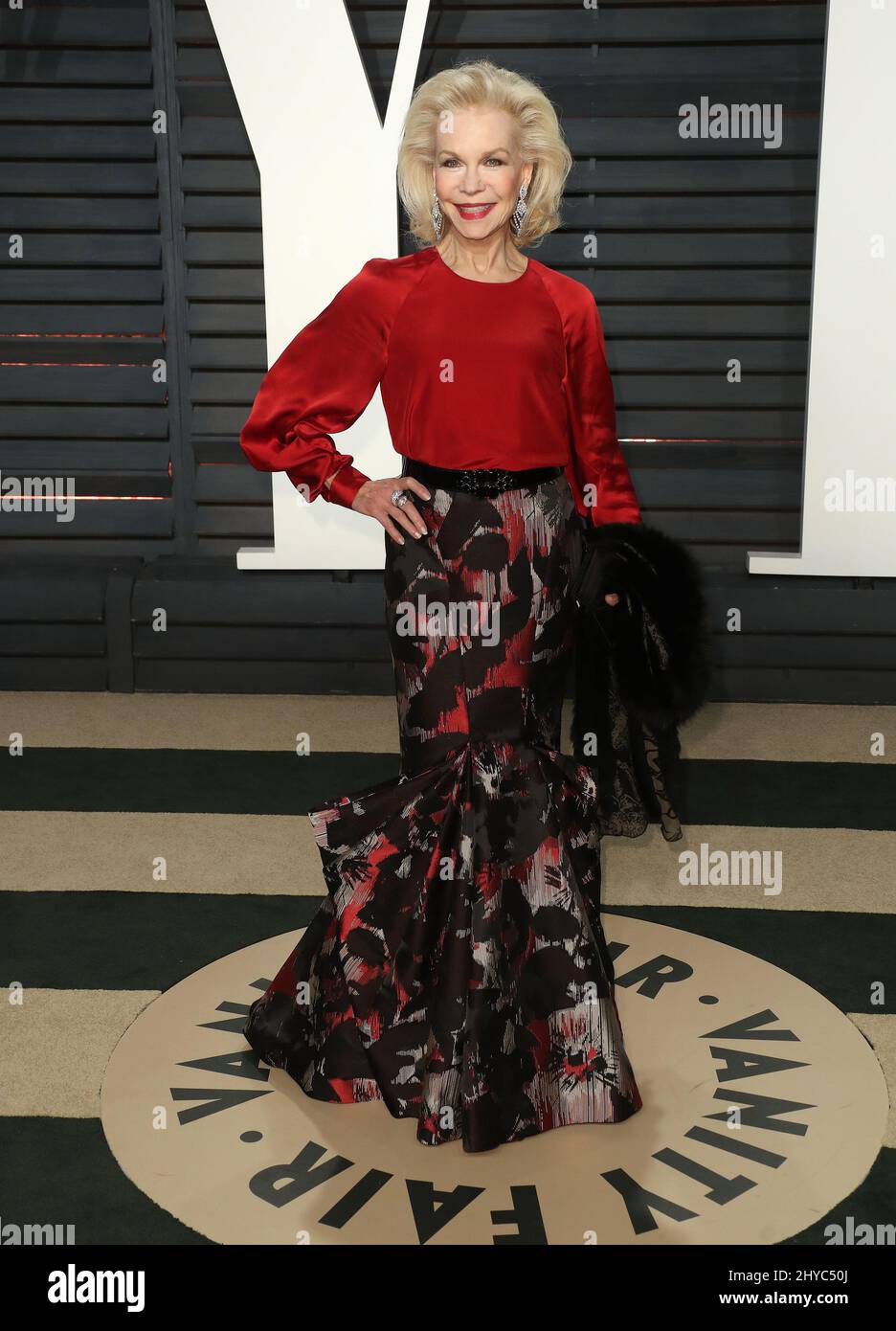 Lynn Wyatt arriving at the Vanity Fair Oscar Party in Beverly Hills ...