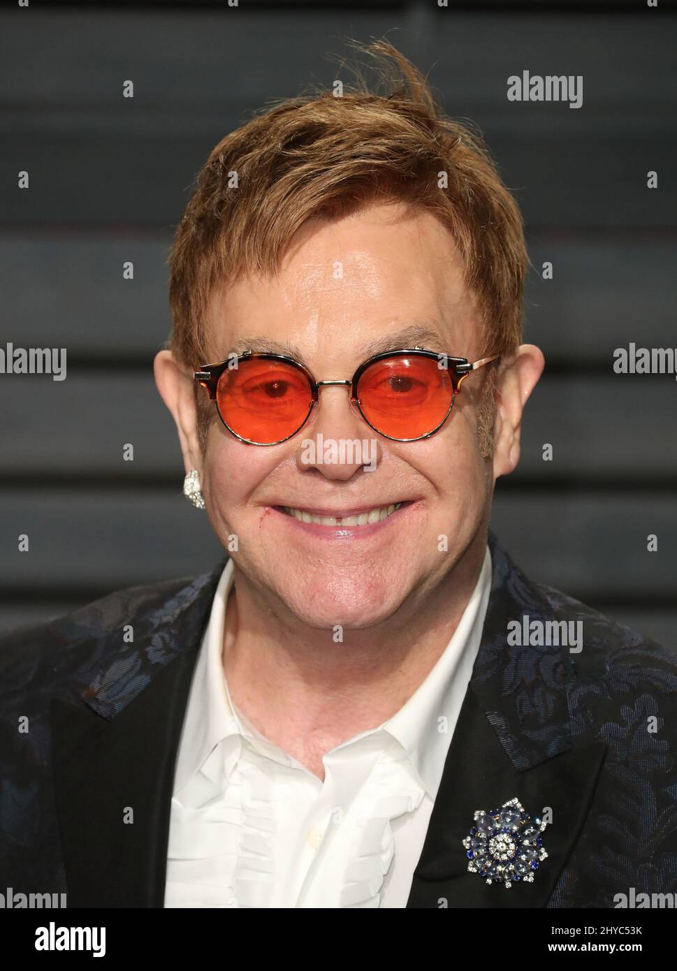 David Furnish arriving at the Vanity Fair Oscar Party in Beverly Hills ...