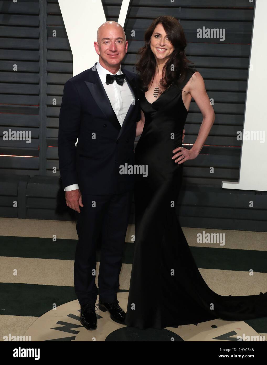 Jeff Bezos arriving at the Vanity Fair Oscar Party in Beverly Hills ...