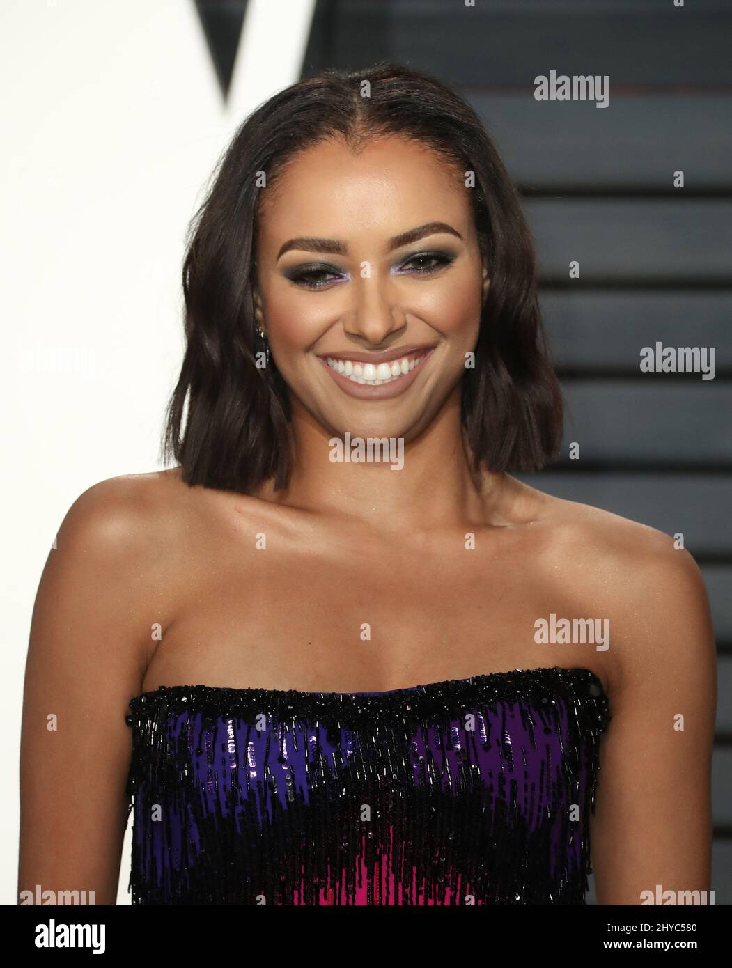 Kat Graham arriving at the Vanity Fair Oscar Party in Beverly Hills, Los Angeles, USA Stock ...