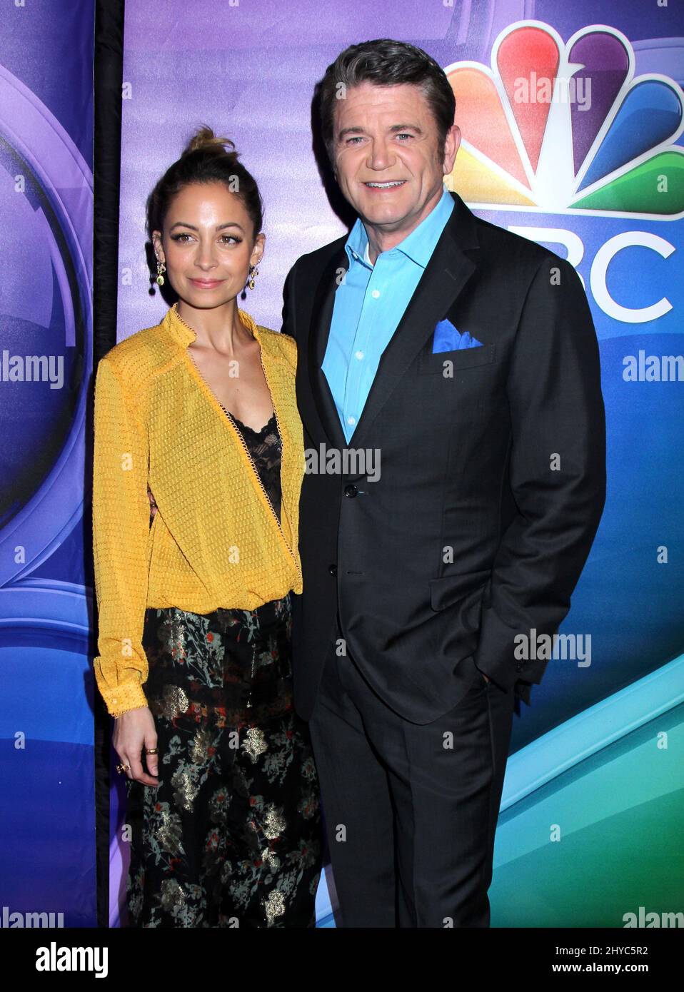 Nicole Richie & John Michael Higgins attending the NBC Mid Season Press ...