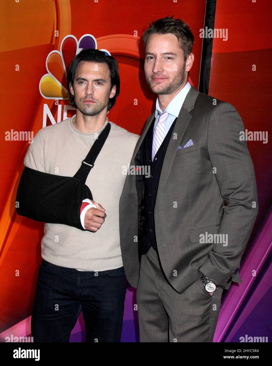 Milo Ventimiglia & Justin Hartley attending the NBC Mid Season Press ...