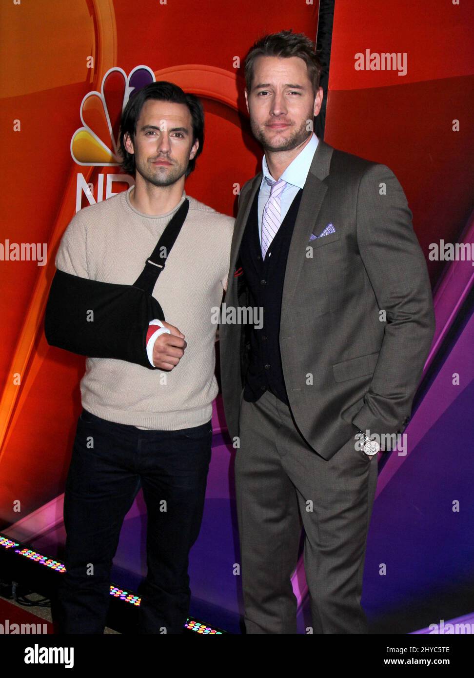 Milo Ventimiglia & Justin Hartley attending the NBC Mid Season Press ...