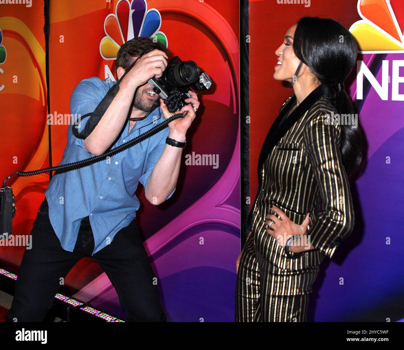 Clive Standen & Brooklyn Sudano attending the NBC Mid Season Press Day ...