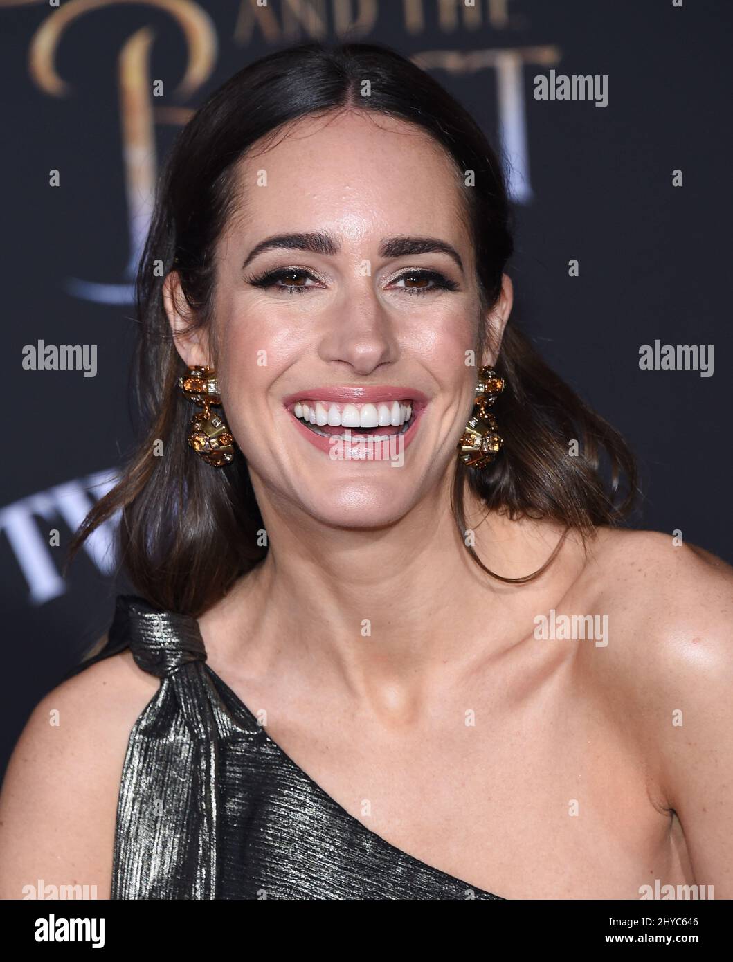 Louise Roe attending the World Premiere of Beauty and the Beast in Los ...