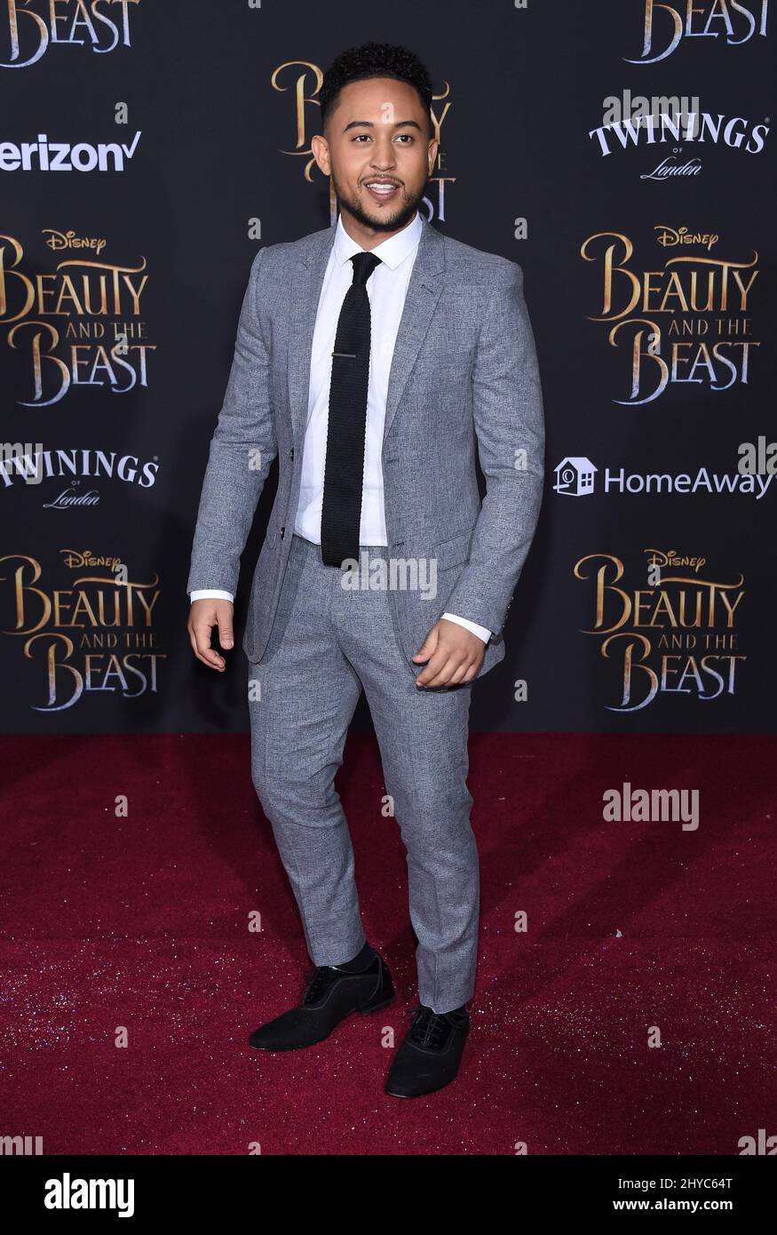 Tahj Mowrey attending the World Premiere of Beauty and the Beast in Los ...