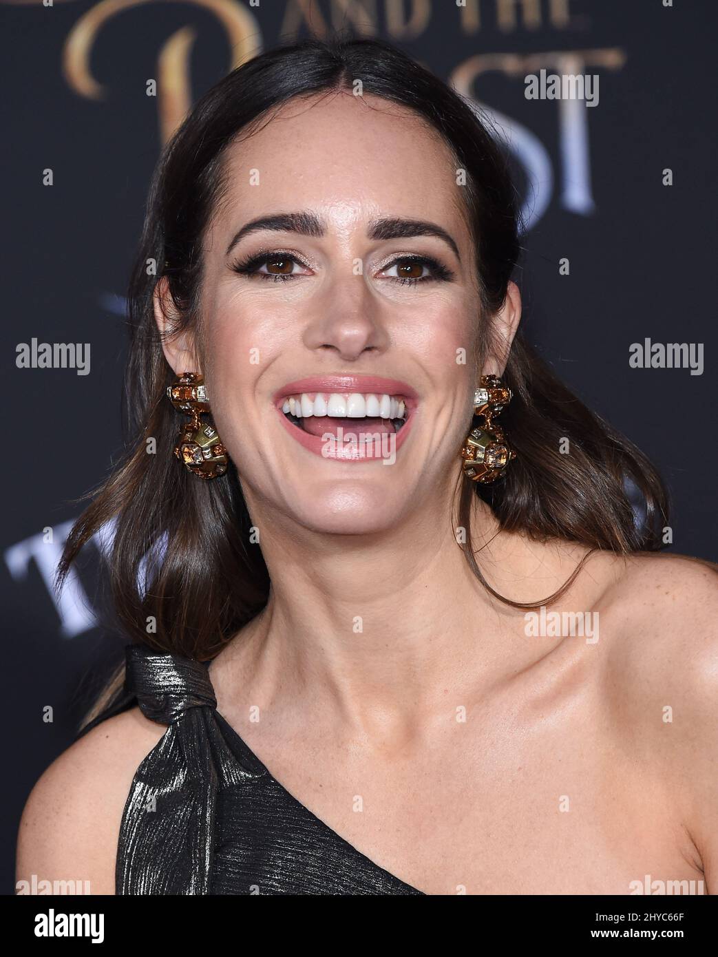Louise Roe attending the World Premiere of Beauty and the Beast in Los ...
