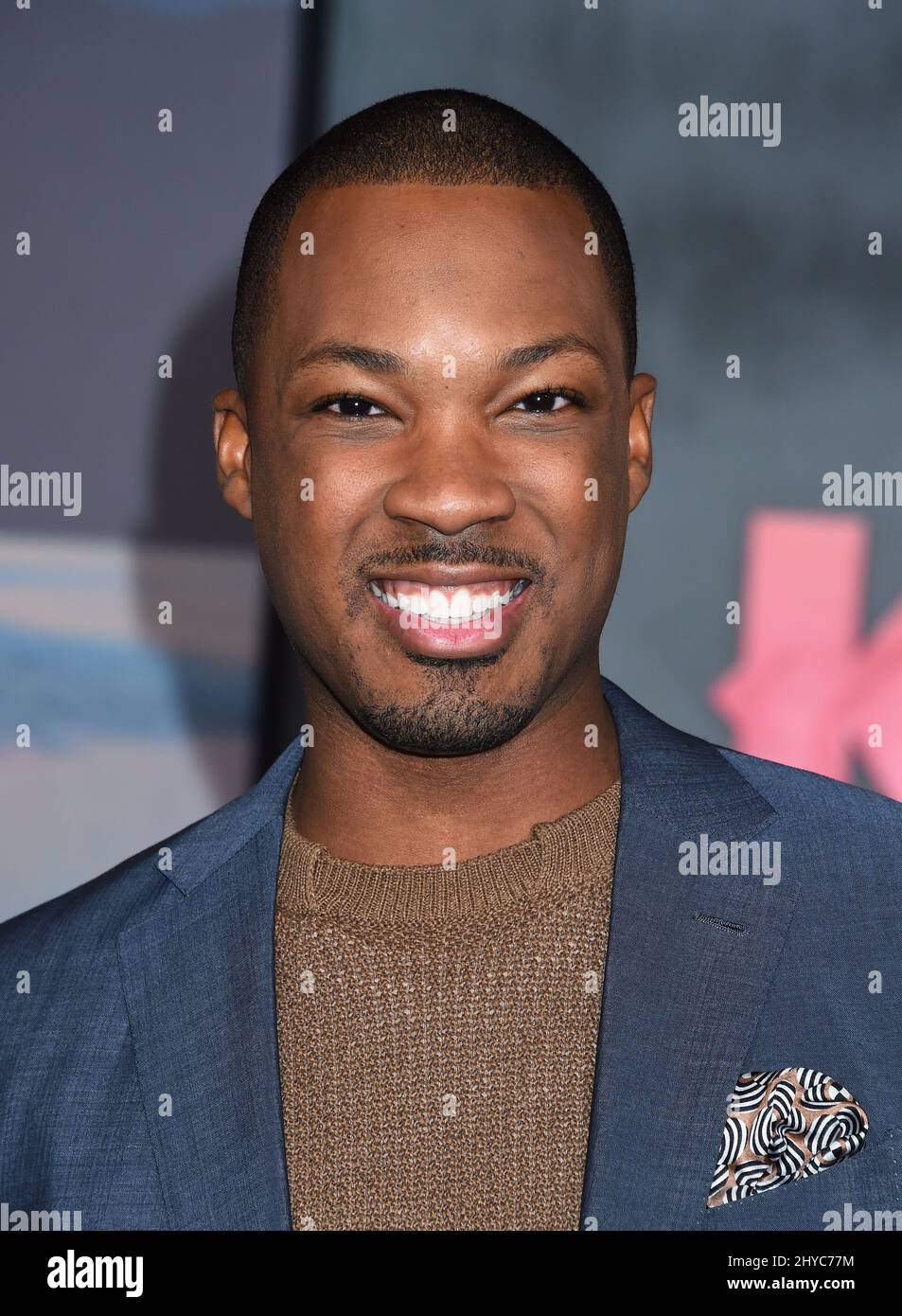 Corey Hawkins attending Warner bros. Pictures and Legendary Pictures ...