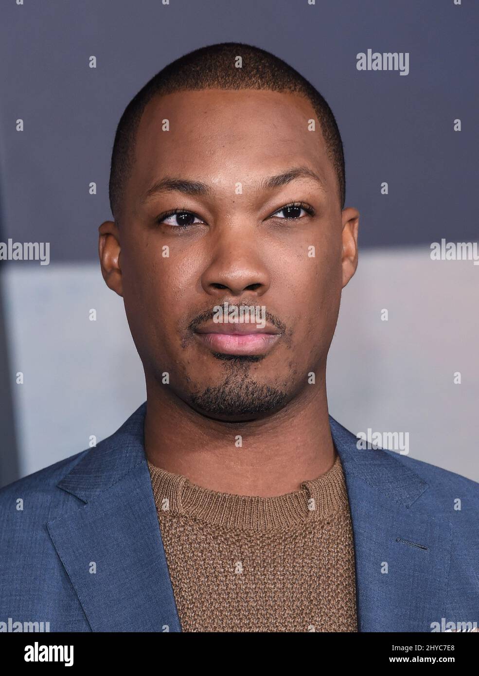 Corey Hawkins attending Warner bros. Pictures and Legendary Pictures ...