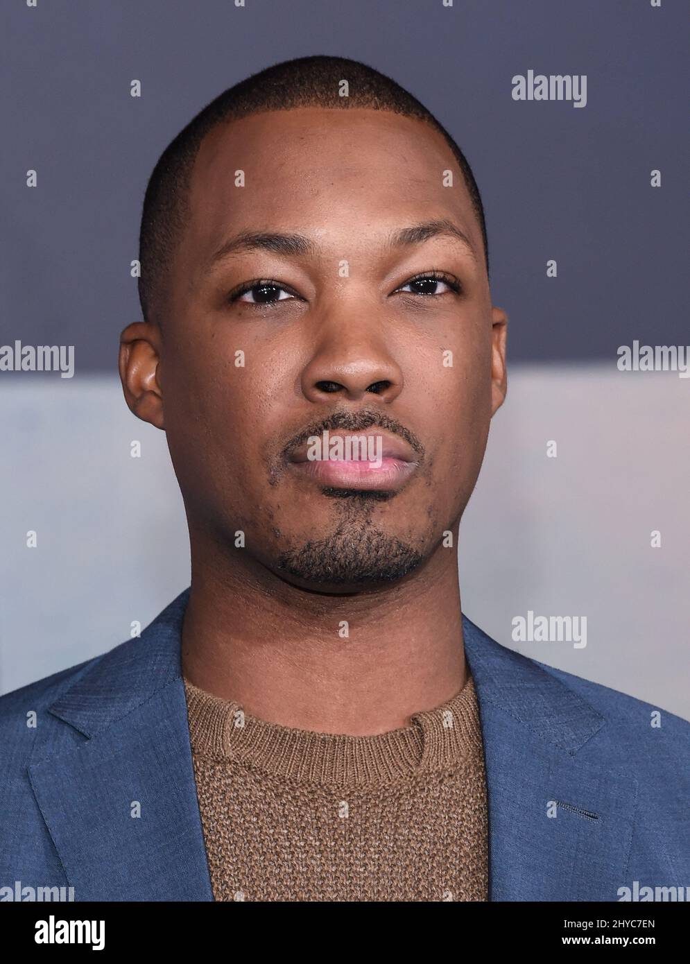Corey Hawkins attending Warner bros. Pictures and Legendary Pictures ...
