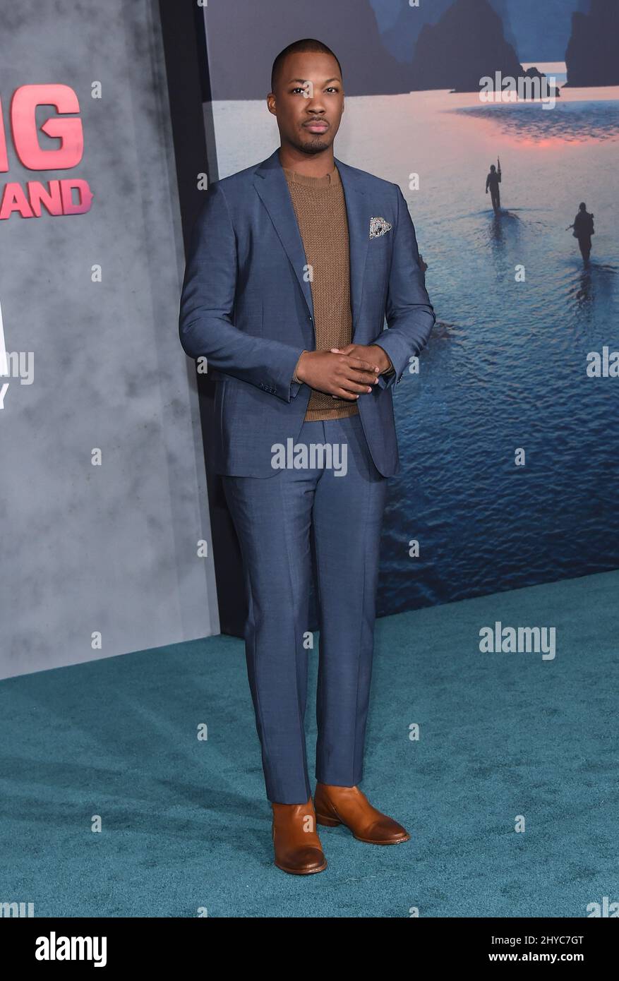 Corey Hawkins attending Warner bros. Pictures and Legendary Pictures ...