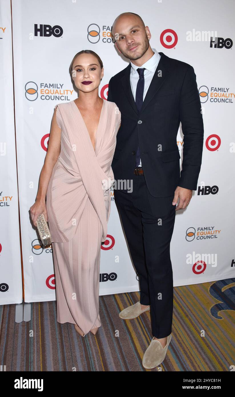 Becca Tobin and Zach Martin arrives at the Family Equality Council's ...