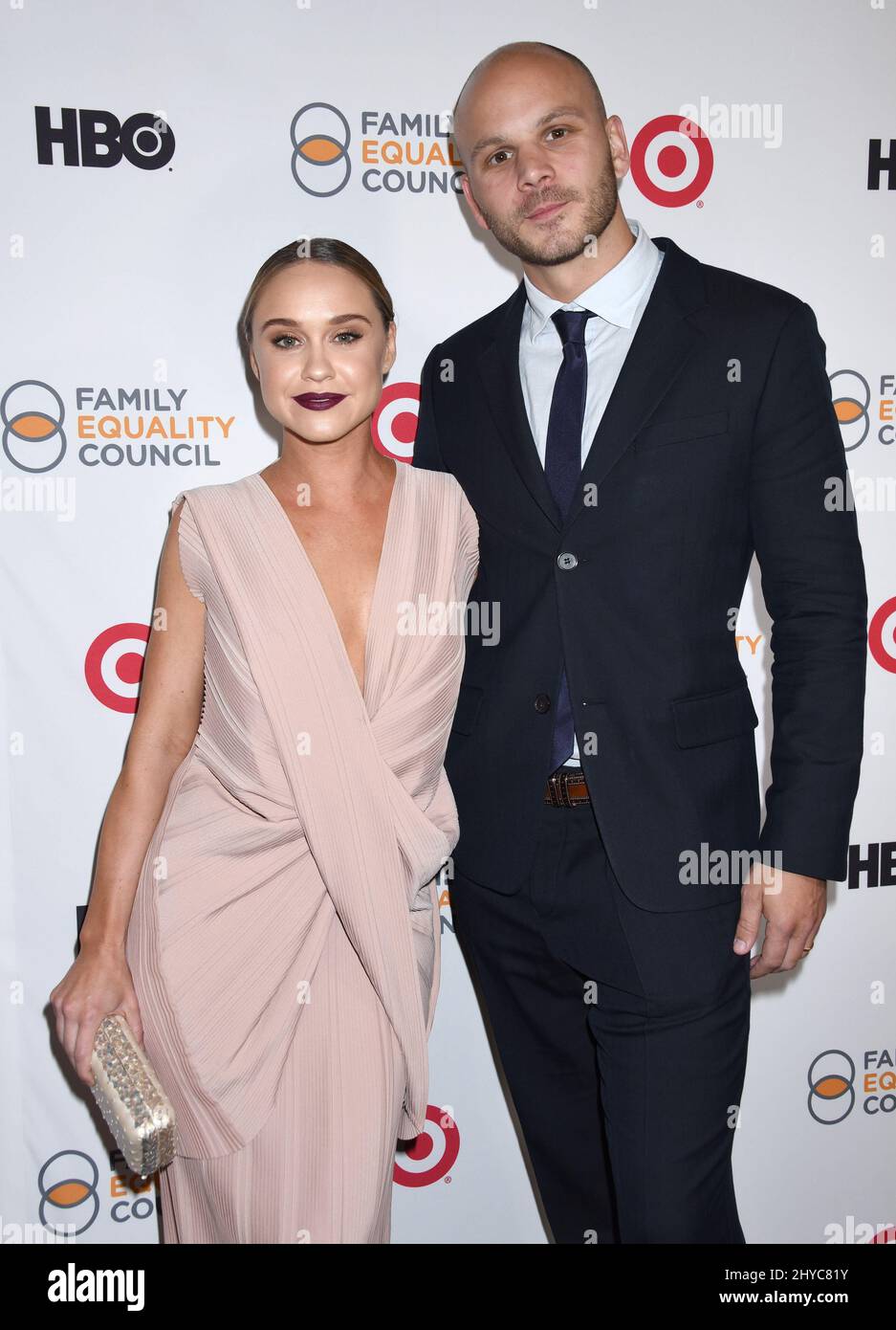 Becca Tobin and Zach Martin arrives at the Family Equality Council's ...