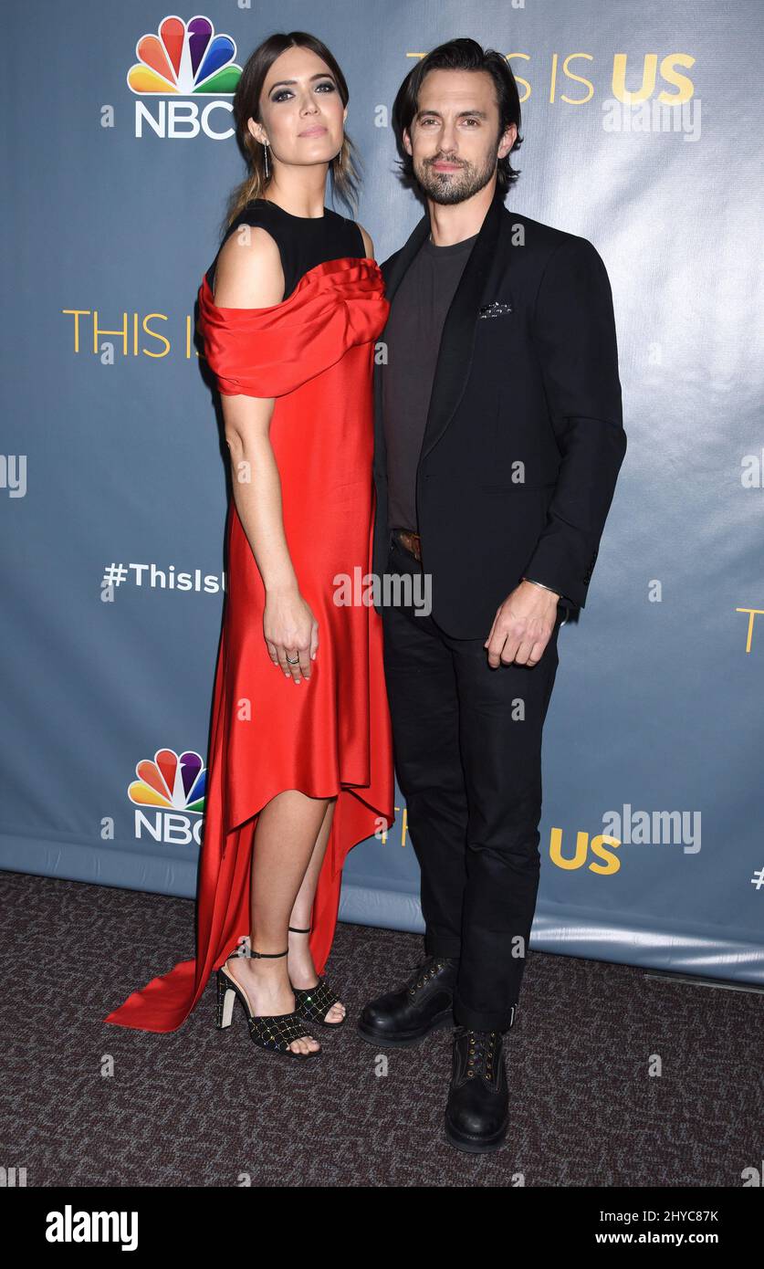 Mandy Moore and Milo Ventimiglia attending the "This Is Us" Finale ...