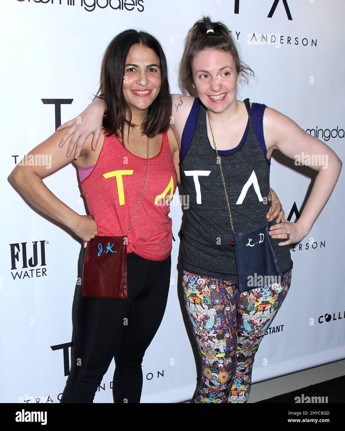 Jenni Konner & Lena Dunham attending the Tracy Anderson Flagship Studio ...