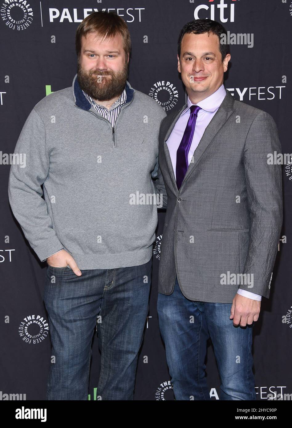 Robert Kirkman and Dave Alpert arriving to the 34th Annual PaleyFest ...
