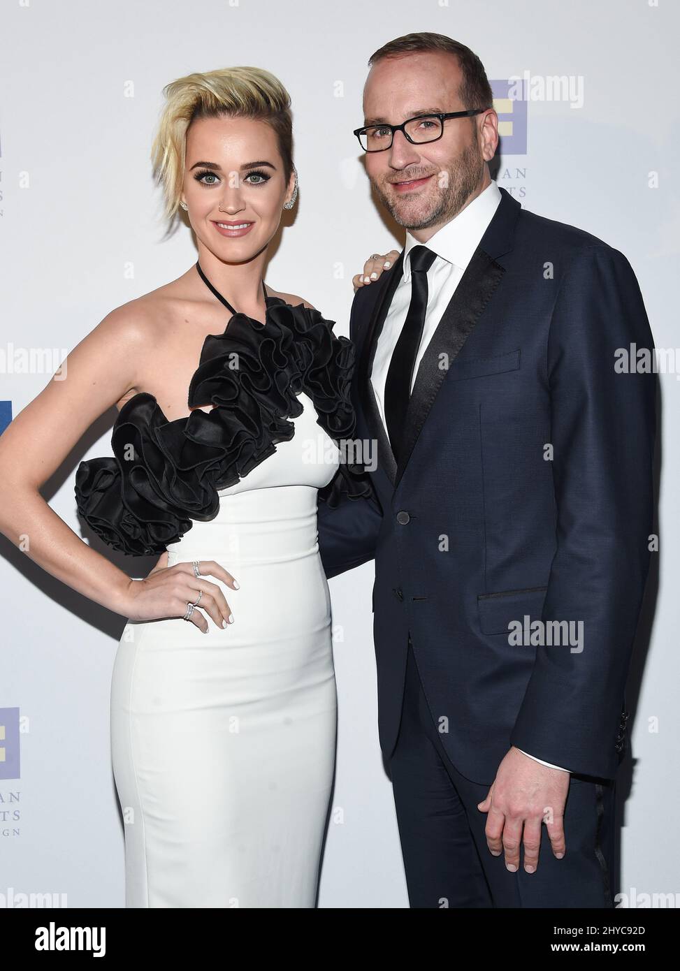 Katy Perry and Chad Griffin arriving to the Human Rights Campaign 2017 ...