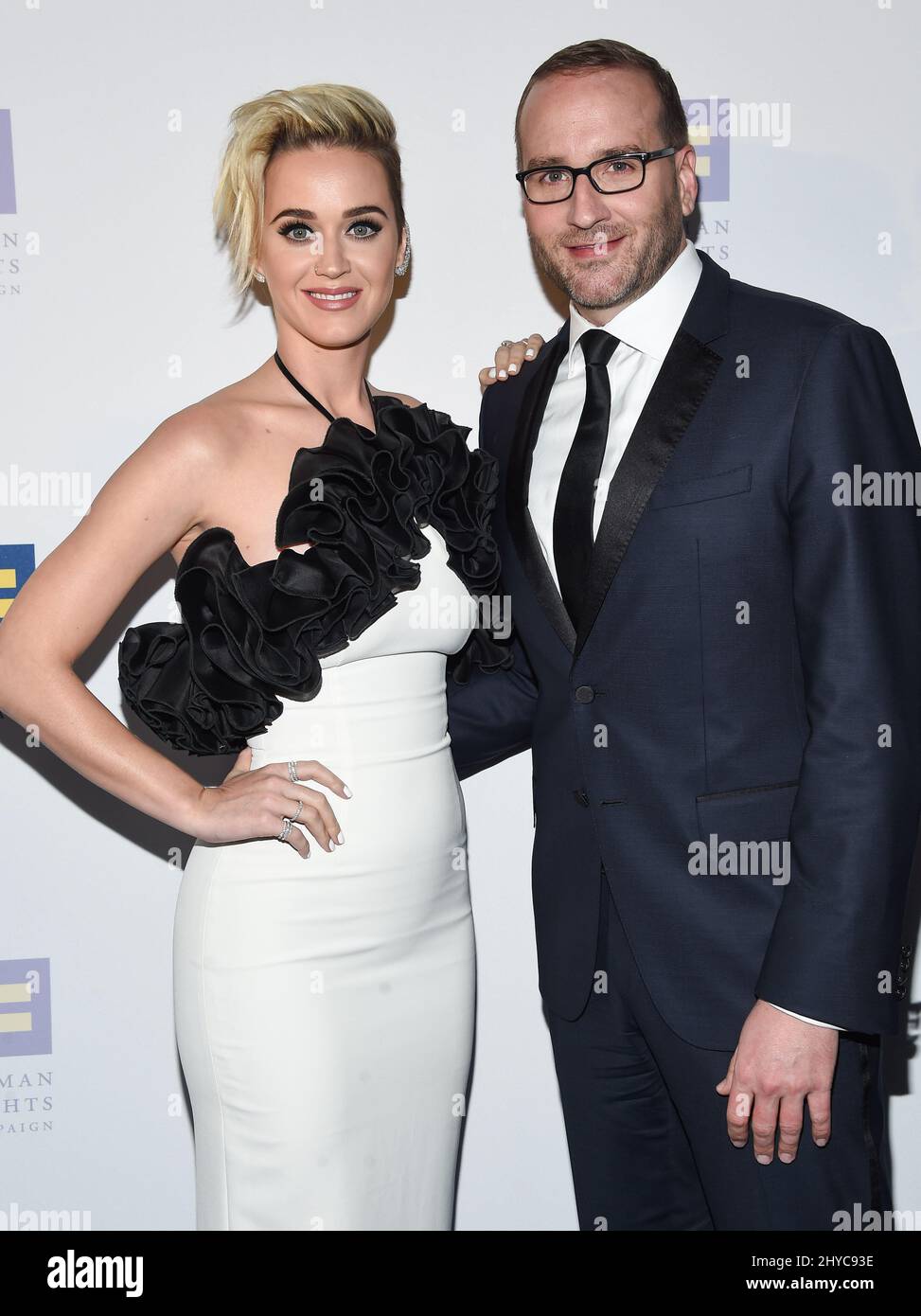 Katy Perry and Chad Griffin arriving to the Human Rights Campaign 2017 ...