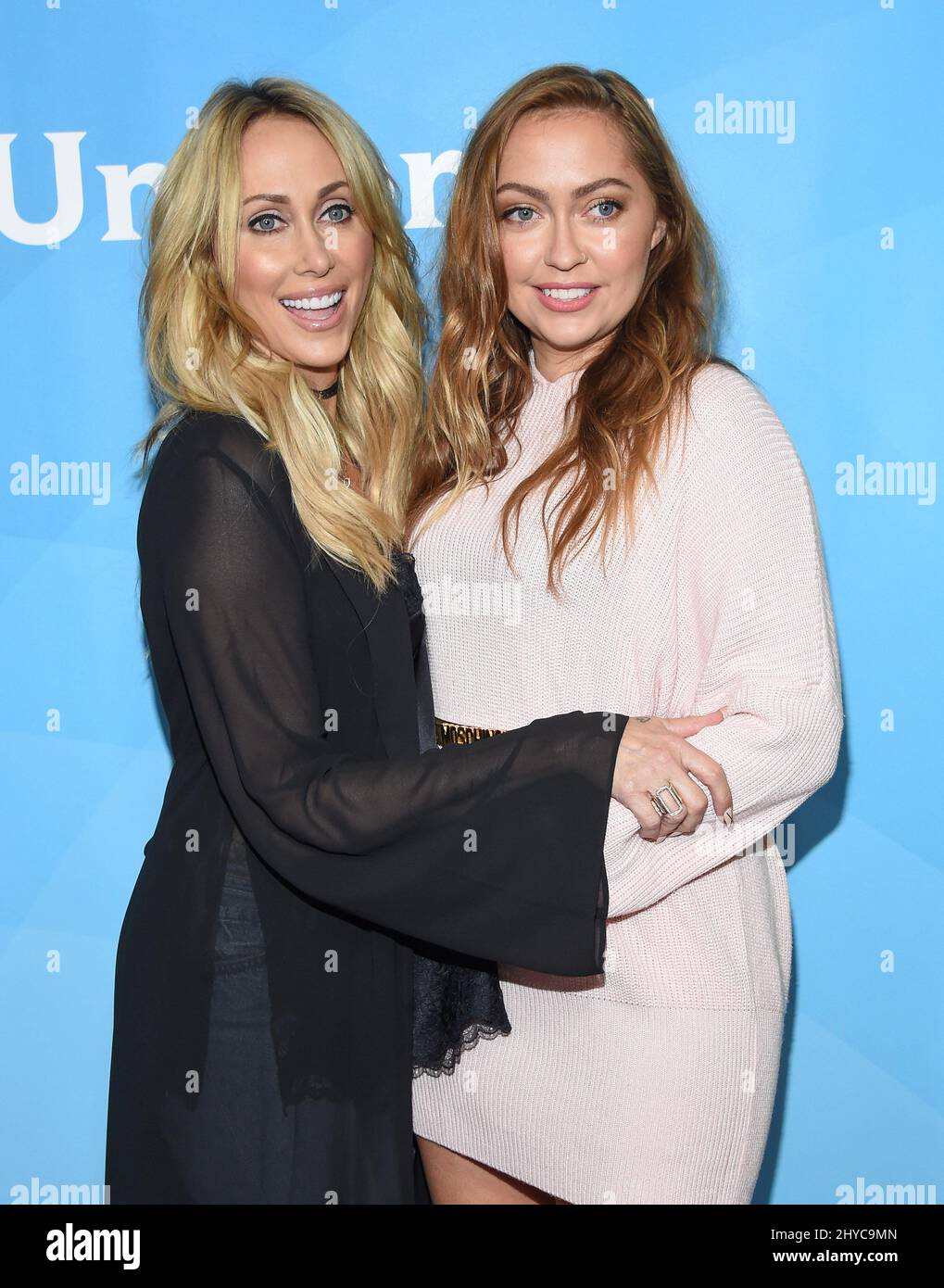 Tish Cyrus and Brandi Cyrus arriving at the NBC Universal Summer Press ...