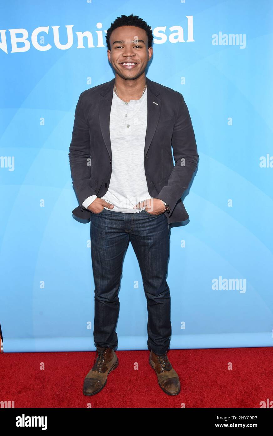 Robert Bailey Jr. arriving at the NBC Universal Summer Press Day 2017 ...