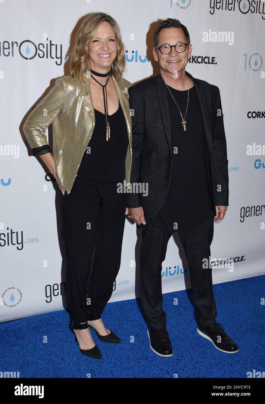 Holly Wagner and Philip Wagner arriving A Night Of Generosity held at ...