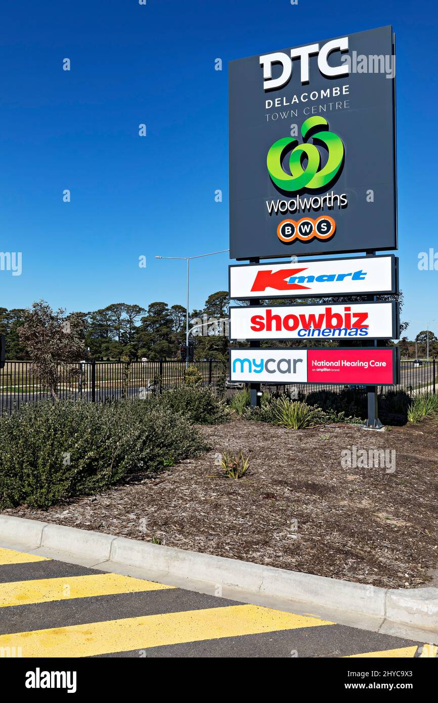 Ballarat Australia / Delacombe Town Centre Shopping Complex Stock Photo ...