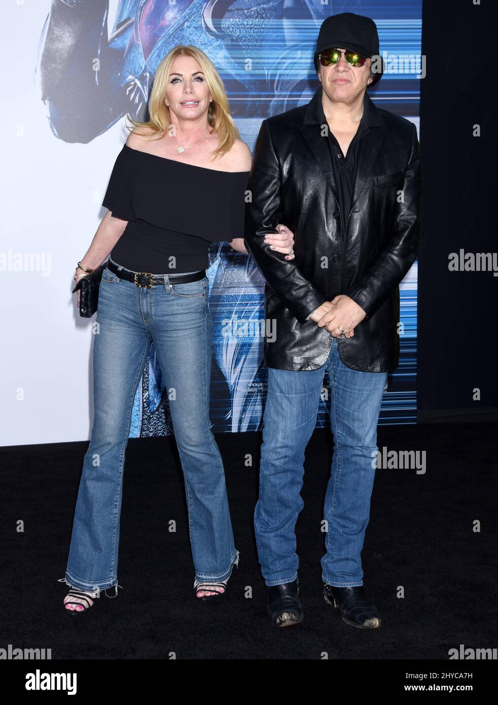 Gene Simmons and Shannon Tweed attending the 'Saban's Power Rangers ...
